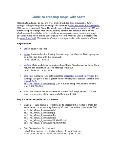 Create Maps With Stata Guide Pdf Zip File Format Map