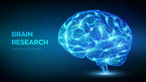 Low Polygonal Abstract Digital Human Brain 1217234 Vector Art At Vecteezy