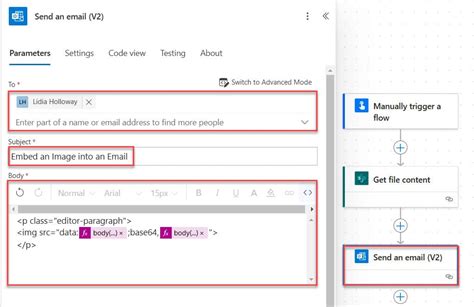 Embed An Image Into An Email In Power Automate