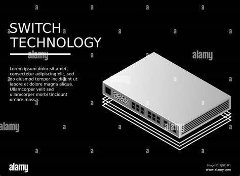 Isometric Switch With Up Link Port Vector Illustration Stock Vector Image And Art Alamy