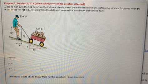 solved chapter 6 problem 6 023 video solution to similar