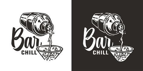 바텐더 칵테일 셰이커와 바텐딩을 위한 마티니 바 크롬 도금 금속 보스턴 셰이커 바텐더 로고에 대한 스톡 벡터 아트 및 기타 이미지 로고 병 강철 Istock