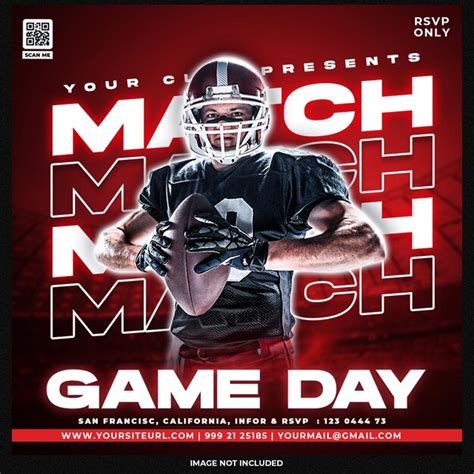 Premium Psd Football Sport Event Flyer Template