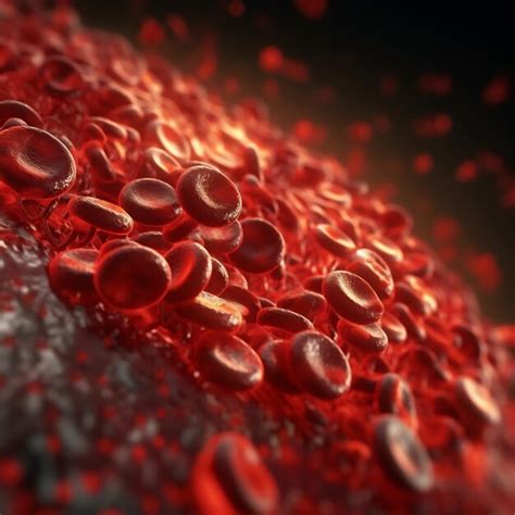 glóbulos rojos en una arteria foto premium