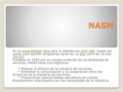 ppt netwide assembler o nasm powerpoint presentation free download