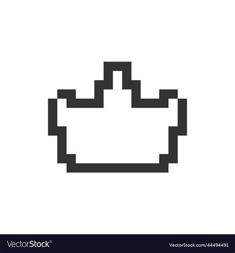 Crown Pixelated Ui Icon Royalty Free Vector Image