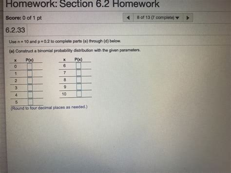 Solved Homework Section 6 2 Homework Score 0 Of 1 Pt