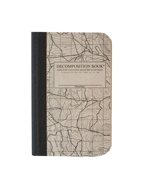 Topographical Map Pocket Size Decomposition Book Grid Pages