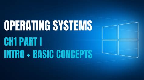 Operating Systems Ch1 Part I Intro Important Basic Concepts Youtube