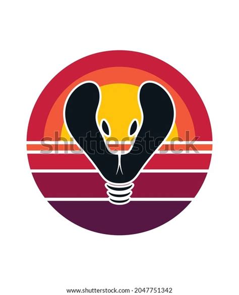 Python Retro Sunset Design Template Vector Stock Vector Royalty Free