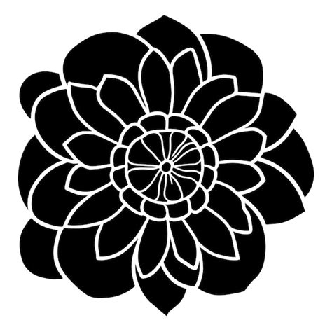 手描きのシンプルな花のイラスト Premiumベクトル素材