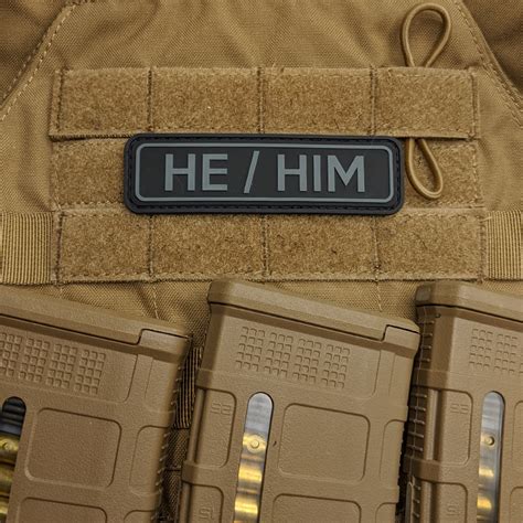 Tactical Pronoun Pvc Patch He Him Offcolordecals