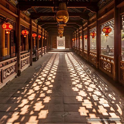 Ai创作图游廊光影 回廊光影 古典建筑长廊廊道 佛顶宫回廊 宝殿长廊 灯笼戏楼长廊 传统建筑长廊 华清宫走廊 中式古建筑长廊 唐式回廊 中式古代建筑走廊 中式传统建筑长廊游廊 杏林阁长廊 古楼