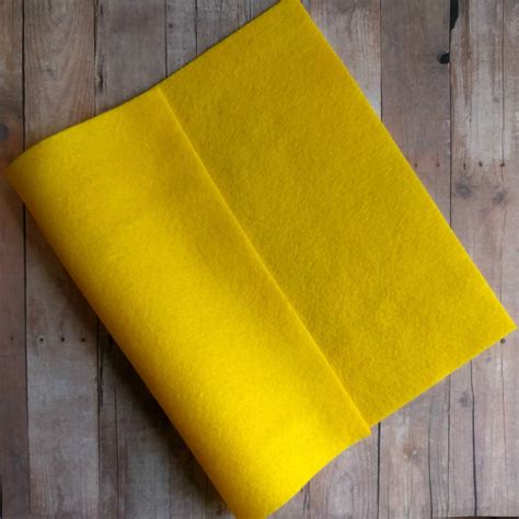 Yellow Acrylic Felt Sheets Or Circles High Quality Made In Usa