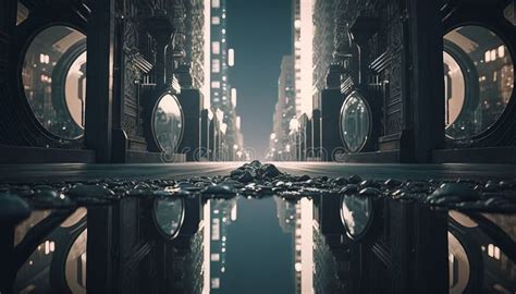 City In A Parallel Dimension Generative Ai Stock Illustration Illustration Of Conceptual