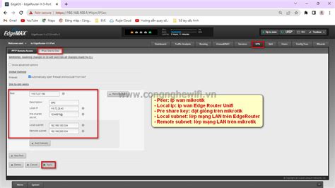 Cấu Hình Vpn Site To Site Router Mikrotik Edge Router Unifi