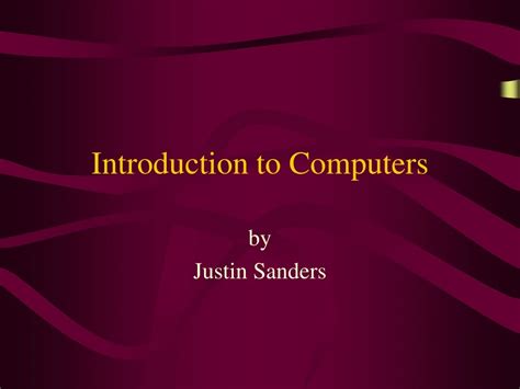 PPT Introduction To Computers PowerPoint Presentation Free Download ID