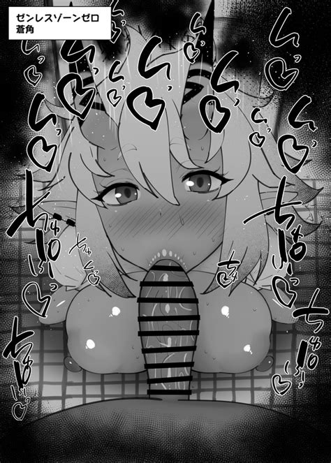 Rule 34 Asian Mythology Black And White Blush Breasts Censor Bar