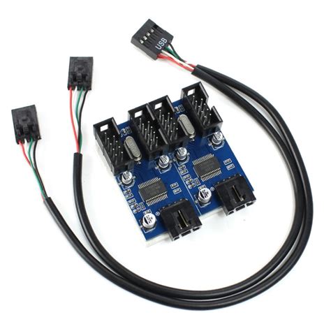 9 Pin Usb Header Male 1 To 4 Female Extension Cable Card Buy Online At Best Price In Uae Qonooz