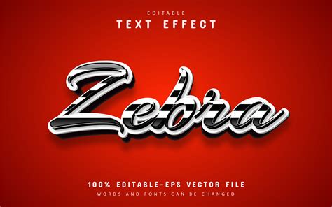 Zebra Text Effect Editable Graphic By Aglonemadesign Creative Fabrica
