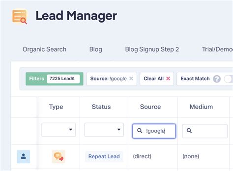 Exclude Values In Lead Manager