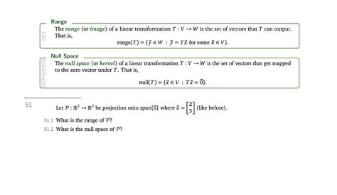 solved the range or image of a linear transformation t v→w
