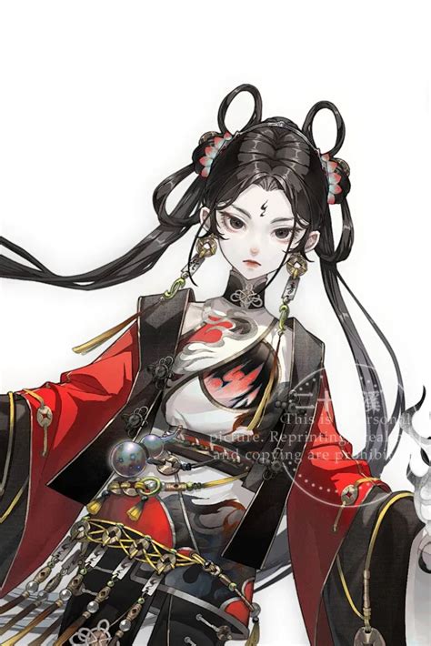 两种发型都画了，好美丽 花瓣网