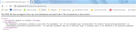 The Request Is Invalid Error From ASP NET Web API