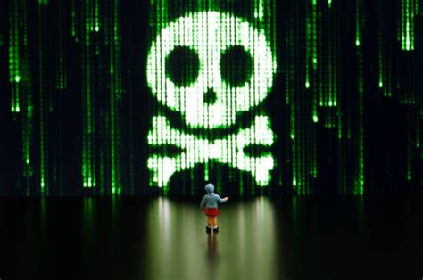 80 Skull And Crossbones On Binary Code With Message About Hacking