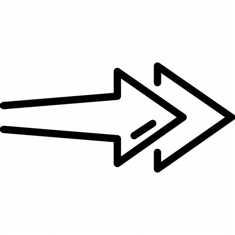right arrow arrowhead forward direction indicator directional