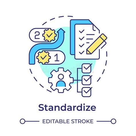 Standardize Multi Color Concept Icon Stock Vector Illustration Of