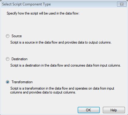 Sql Server How To Pass Data To A Script Component Within An SSIS Data Flow Task Stack Overflow