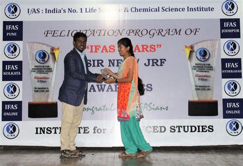 ifas kolkata congratulations for csir ugc jrf and all
