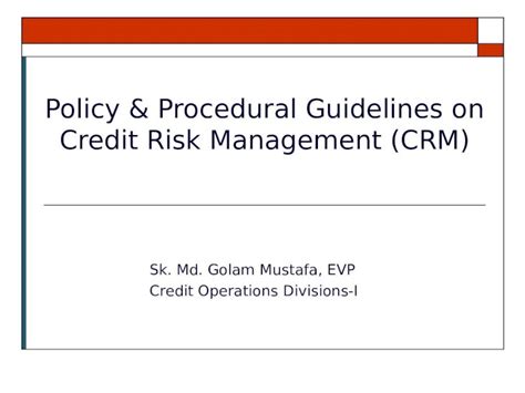 Ppt Policy And Procedural Guidelines On Crmfinal Dokumentips