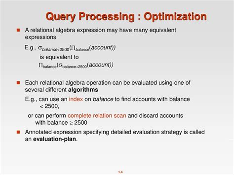 Query Processing And Optimization Ppt Download