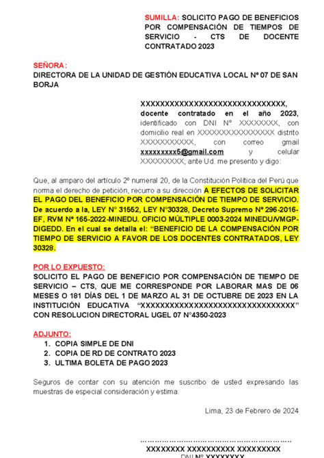 Ejemplo De Carta De Solicitud De Traslado De Colegio