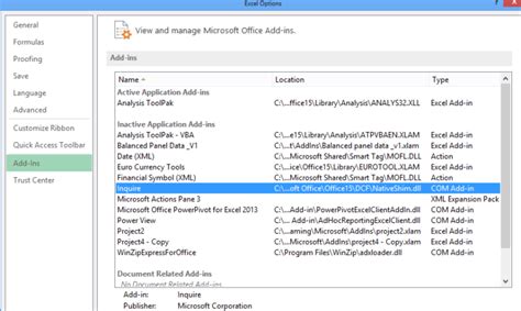 how to activate and use the inquire tab best excel tutorial