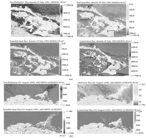 Maps Of Land Surface Heat Flux Densities A Heife B Aecmp95