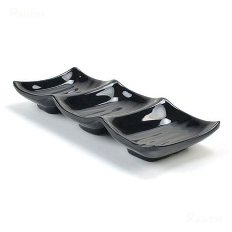 멜라민 3칸 종지 반찬 나눔접시 19 5x8 5cm 6호 블랙 홈플러스 택배배송