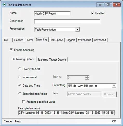 Exploring File Spanning With Opc Data Logger