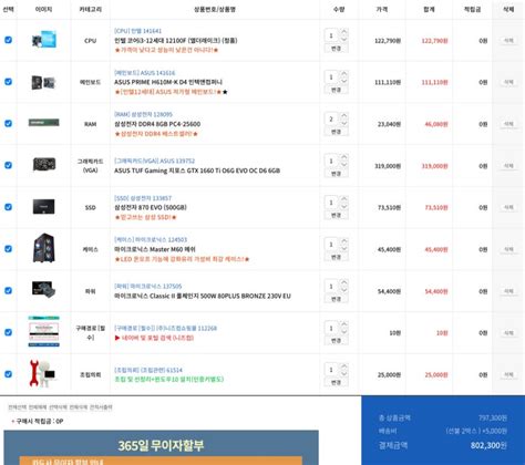 게이밍 컴퓨터 견적 지식in