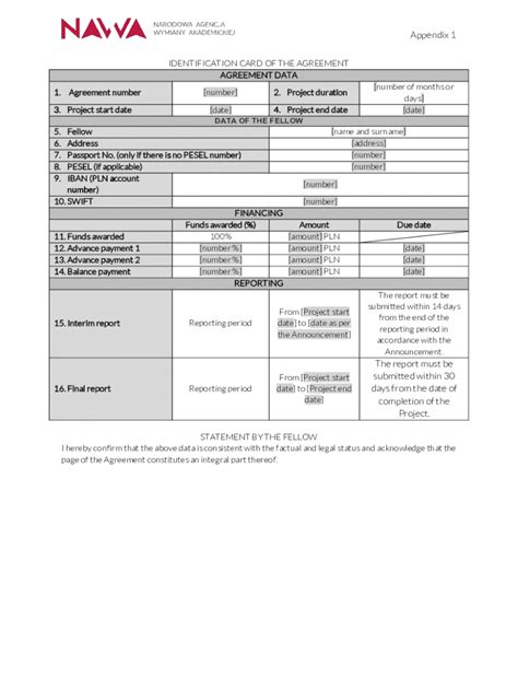 Fillable Online Project Implementation Agreement Form Fax Email Print