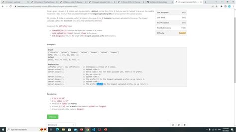 Leetcode 2424 Longest Uploaded Prefix Biweekly Contest 88 Youtube