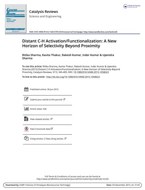 Pdf Selective C Si Bond Formation Through C H Functionalization