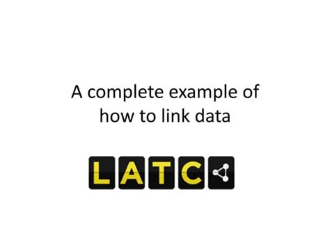 a complete example of how to create linked data pptx databases
