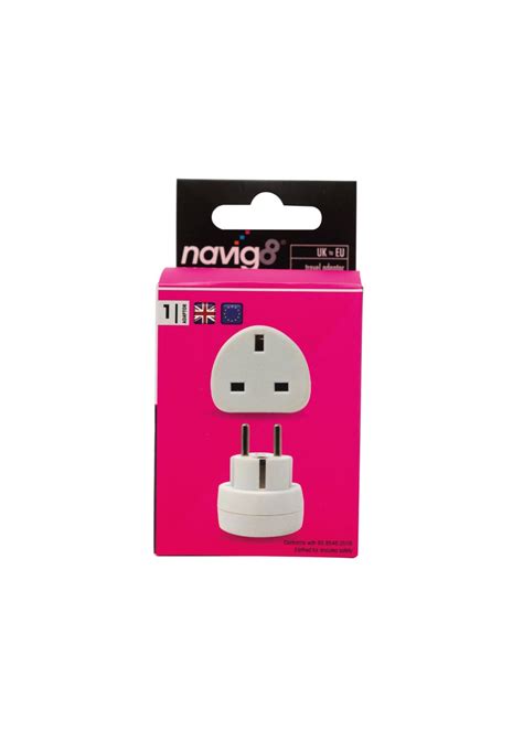 Navig8 Uk To Eu Travel Adapter 115cm X 6cm X 5cm Matalan