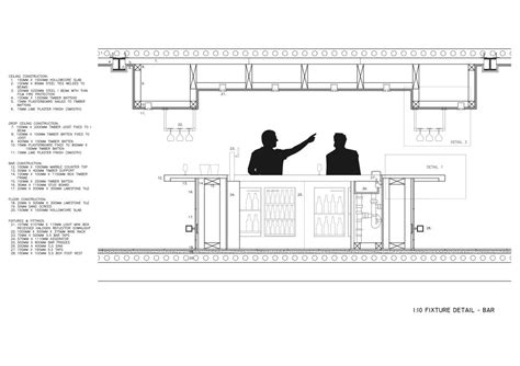 Bar Counter Detail Cad Drawing Vectorartillustrationblackandwhite