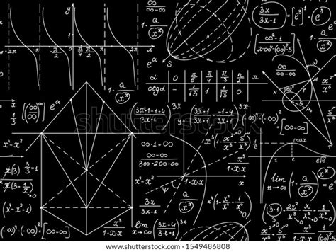 Math Vector Seamless Pattern Handwritten Formulas Stock Vector Royalty Free 1549486808