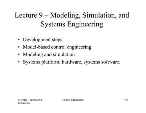 SOLUTION: Modeling simulation and systems engineering - Studypool