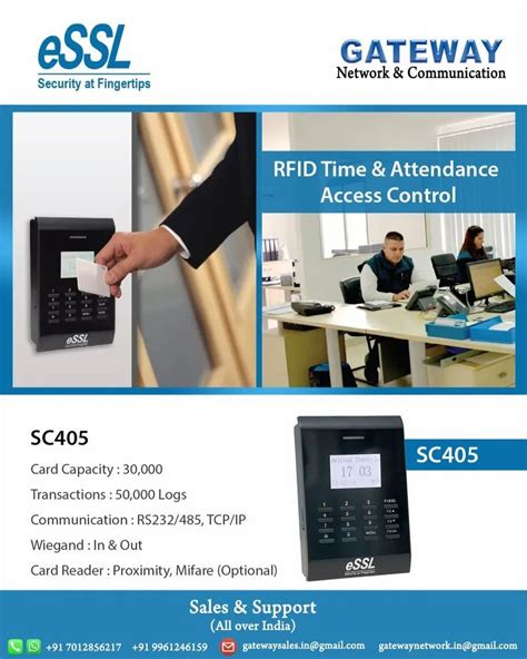 Essl SC405 RFID Time And Attendance Access Control 50000 Model Name Number SC403 At 6235